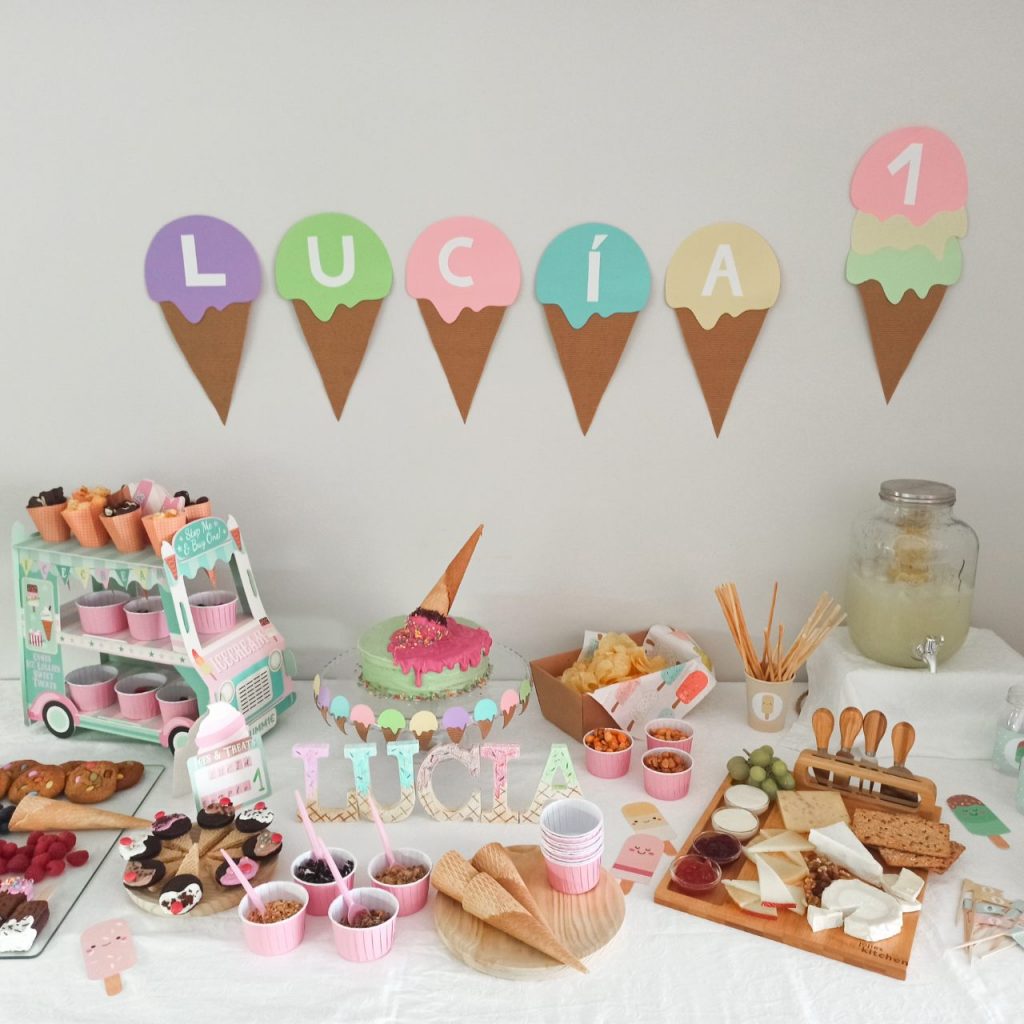 Decoración fiesta de helados, cumpleaños temáticos para niños ...